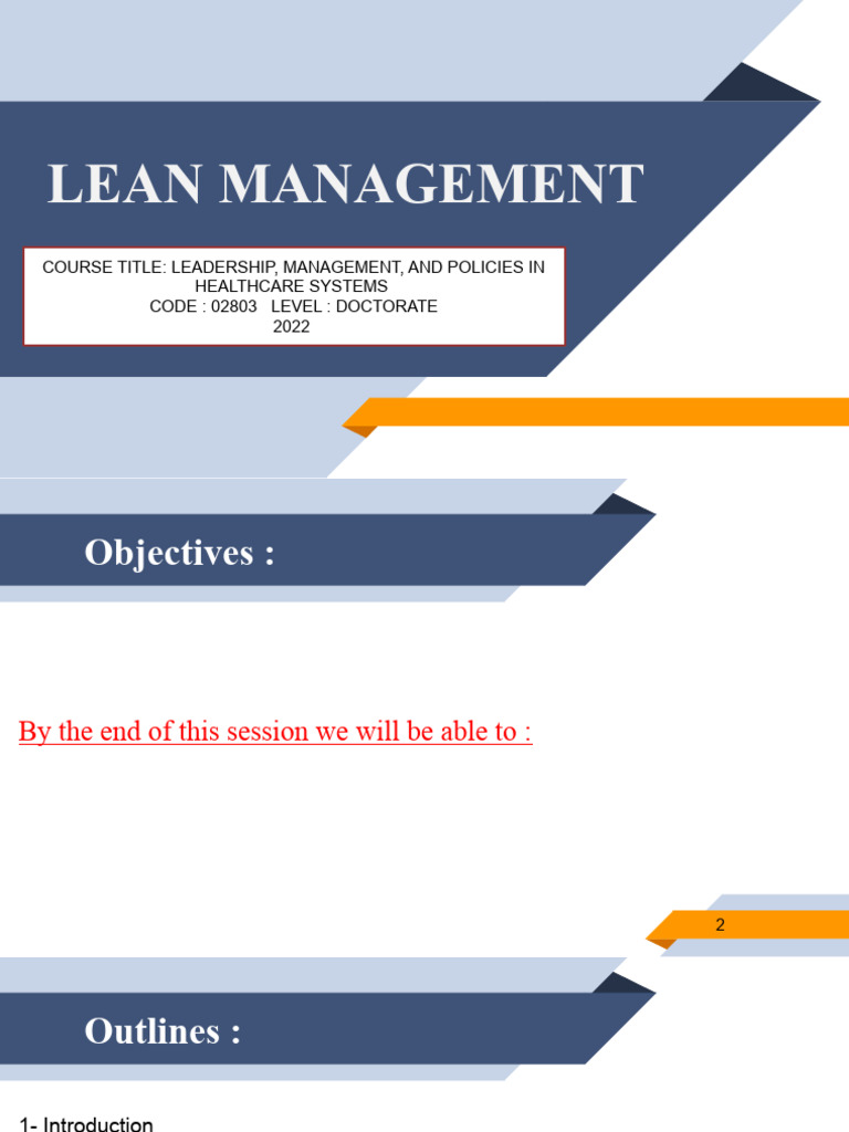 4 - Lean Managment-Final | PDF | Lean Manufacturing | Health Care