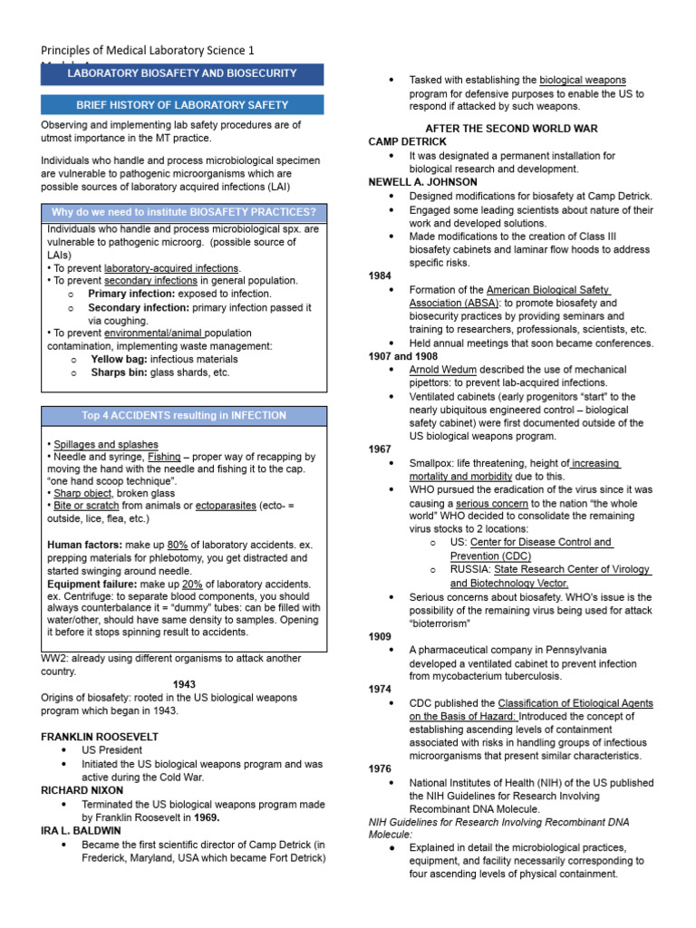 MLSP: Laboratory Biosafety and Biosecurity | PDF | Infection | Biology