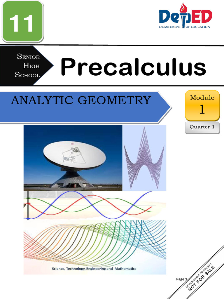 Precalculus Q1 W1 Module1 | PDF | Circle | Ellipse