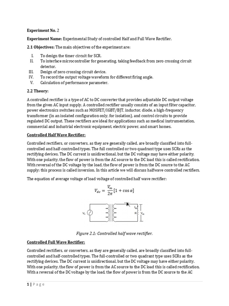 Power Lab 2 | PDF | Rectifier | Direct Current