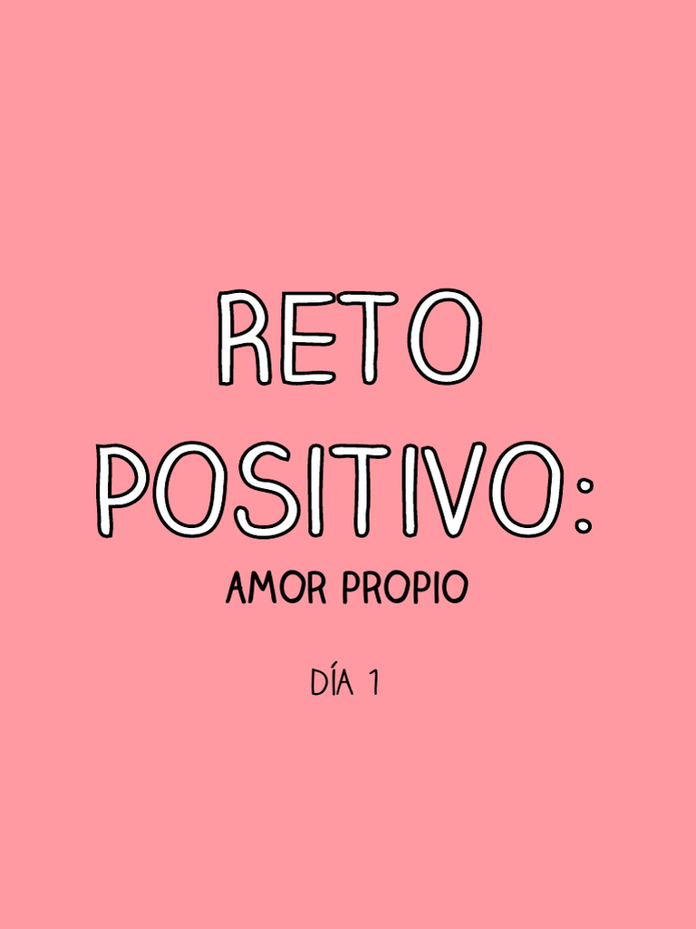 Reto Amor Propio - Día 1 | PDF | Autoestima | Amor