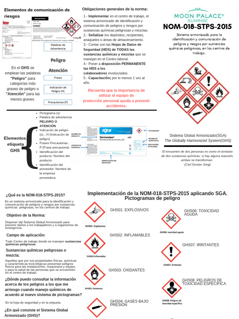 Triptico Nom-018-Stps-2015 | PDF | Toxicología | Toxicidad