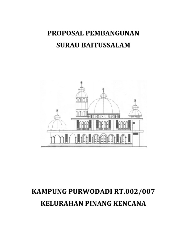 Proposal Surau Baitusslam 2017 - Terbaru | PDF