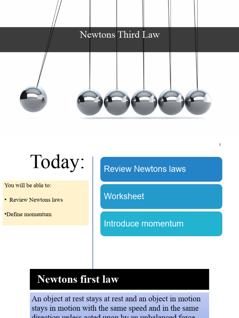 Newtons Laws and Momentum | Download Free PDF | Force | Newton's Laws ...