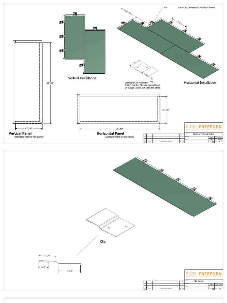 Flat Lock Details - Pure + FreeForm | PDF | Screw | Civil Engineering