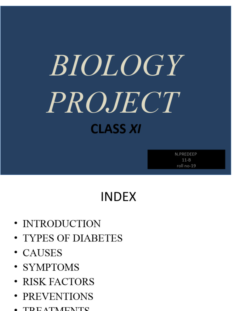 Biology Project Pdf Diabetes Gestational Diabetes