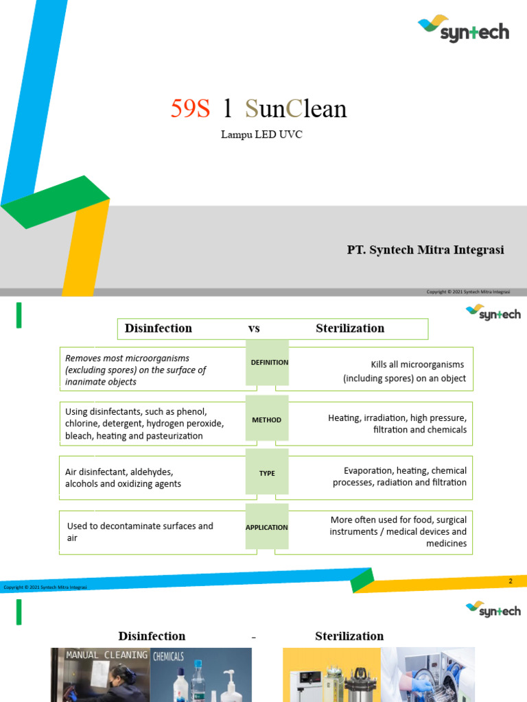 Sunclean Uvc Light Syntech | PDF | Ultraviolet | Sterilization ...