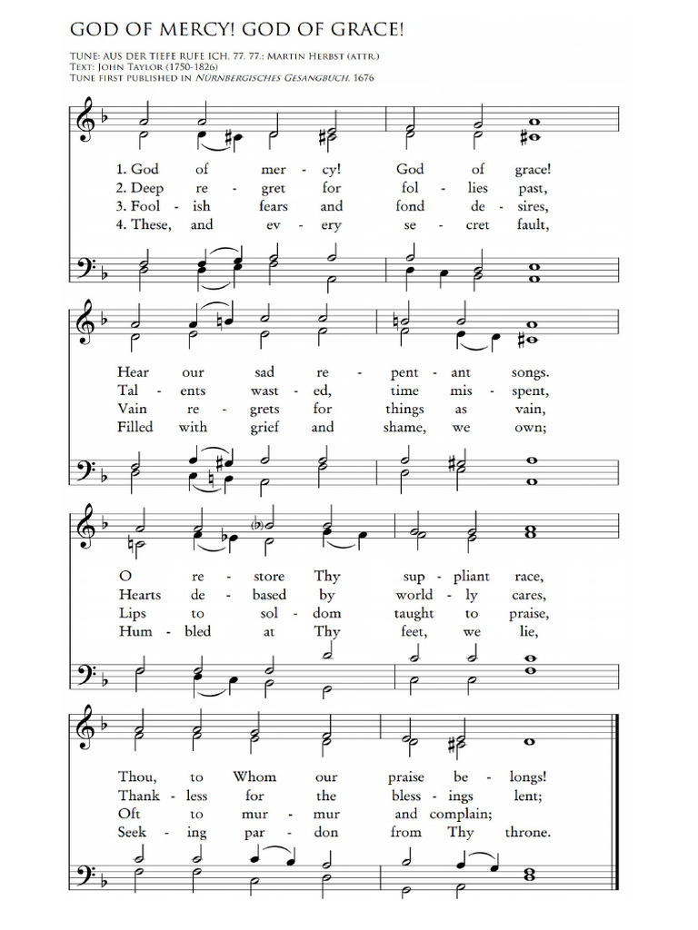 God of Mercy God of Grace | PDF
