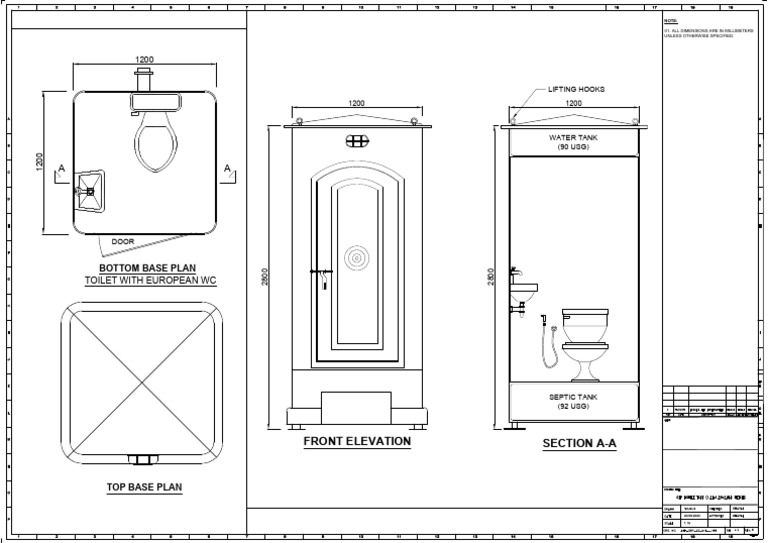 Mobile Toilet Design Specifications | PDF