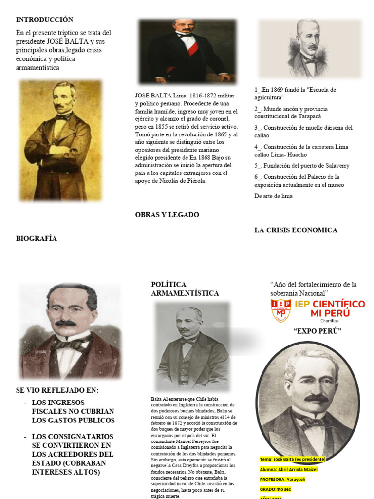 Quien Fue José Balta | PDF | Perú | América del Sur
