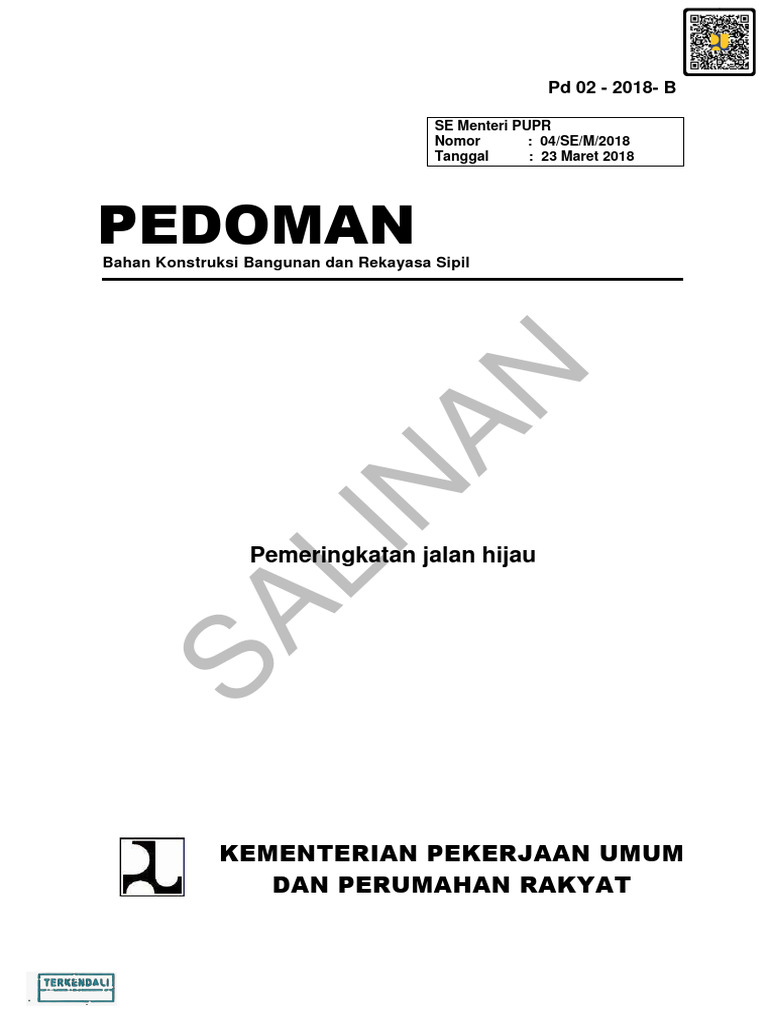 Pedoman Pemeringkatan Jalan Hijau PUPR | PDF | Seni | Teknologi & Rekayasa
