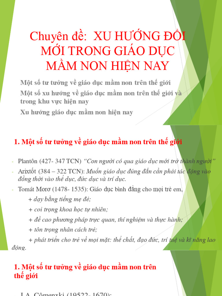 Chuyen Đề Xu Huong Đoi Moi Giao Duc Mam Non Hien Nay, C Tuyen | PDF
