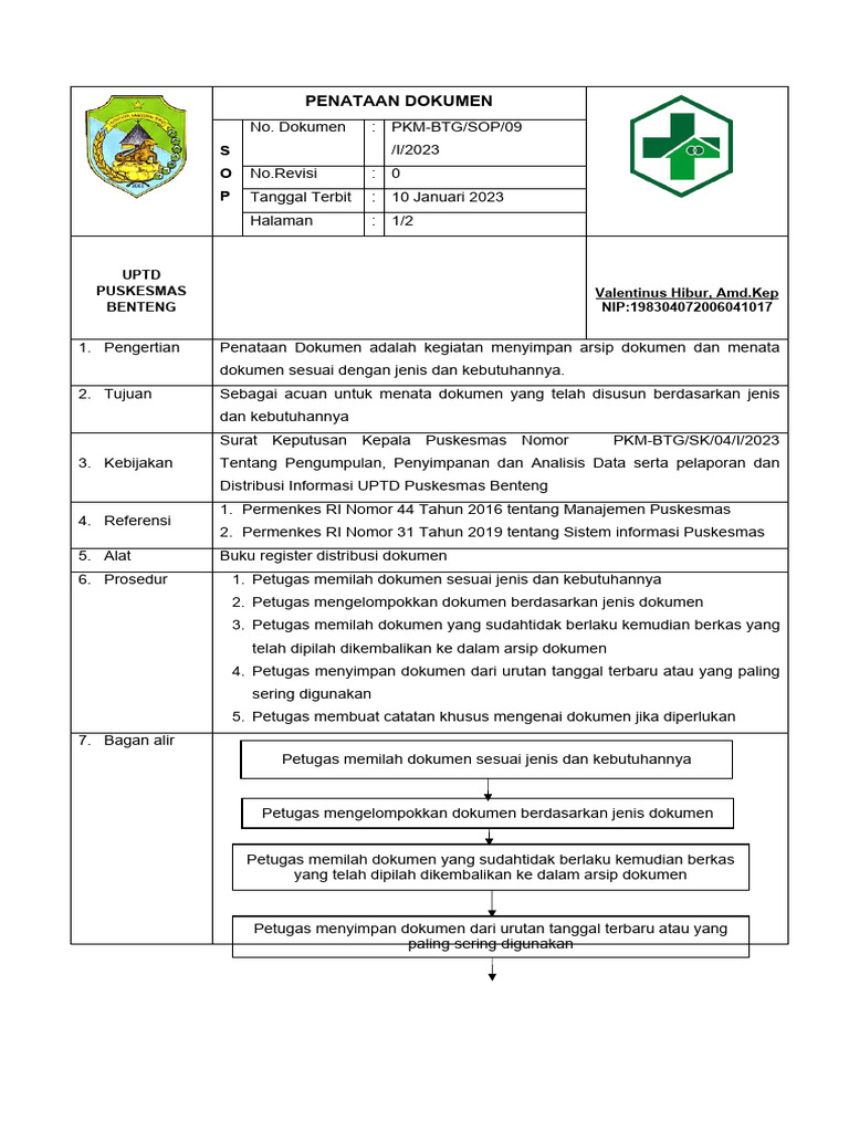 1.2.2c SOP PENATAAN DOKUMEN | PDF
