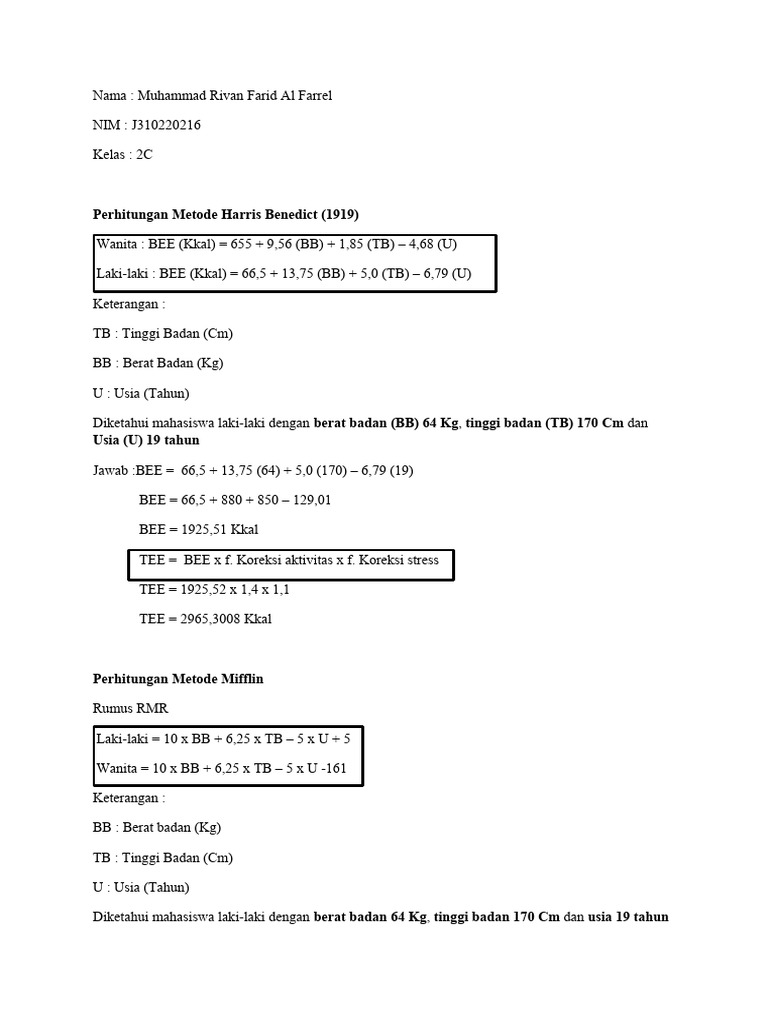 Muhammad Rivan Farid Al Farrel - j310220216 - 2c - Perhitungan ...