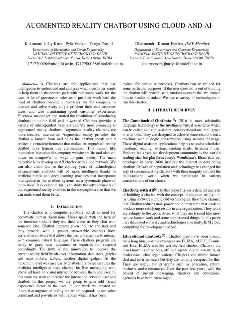 Ai Chatbot | PDF | Artificial Intelligence | Intelligence (AI) & Semantics