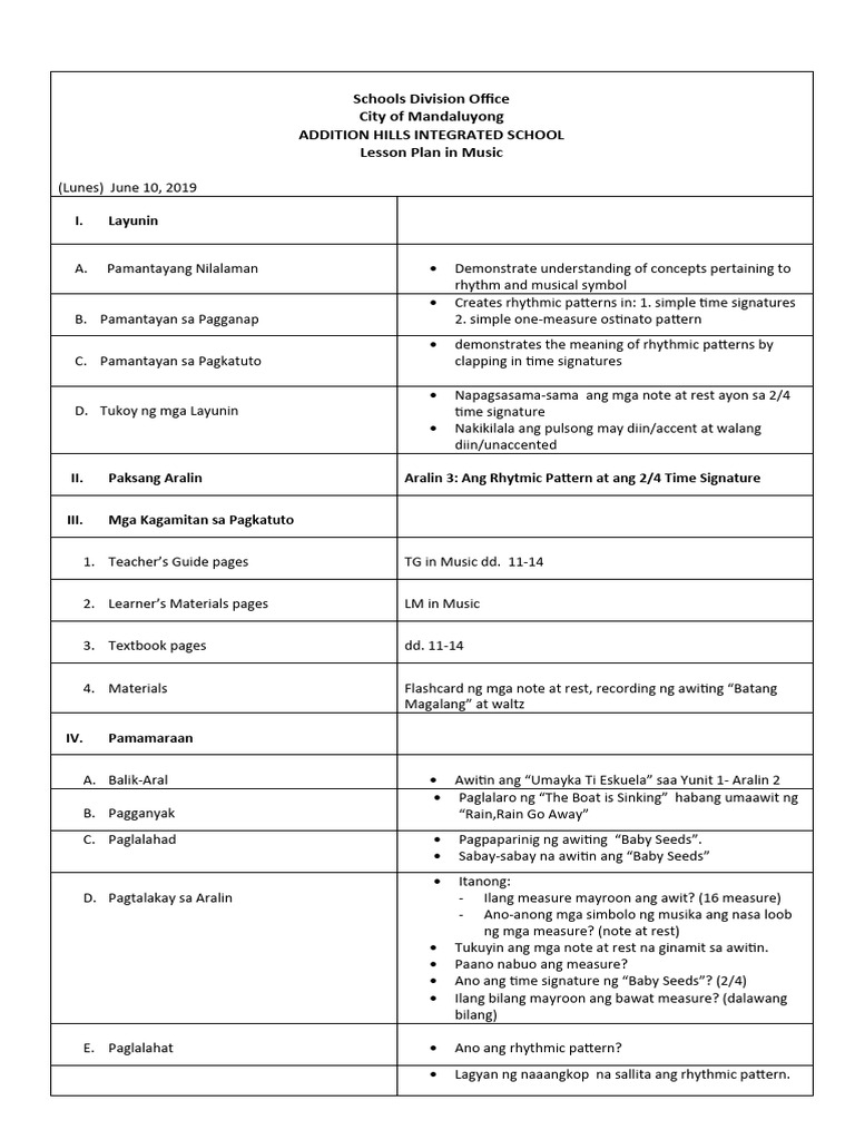 Music Aralin 3 | PDF