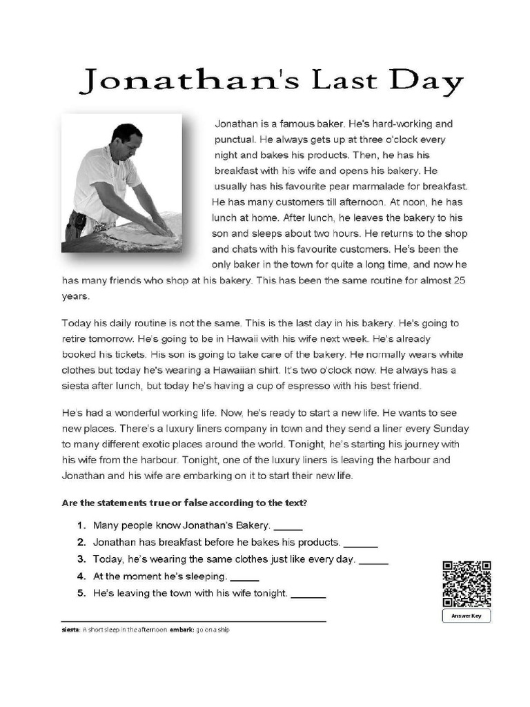 Present Simple-Present Continuous-Reading-Text - Sayfa - 1 - 0 | PDF