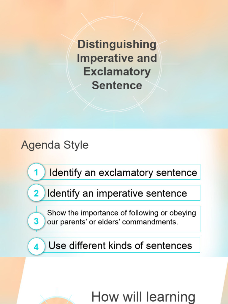 Imperative and Exclamatory Sentence | PDF