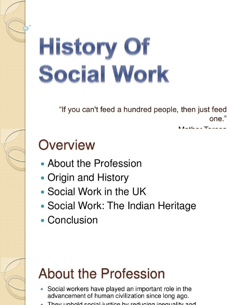 History of Social Work | PDF