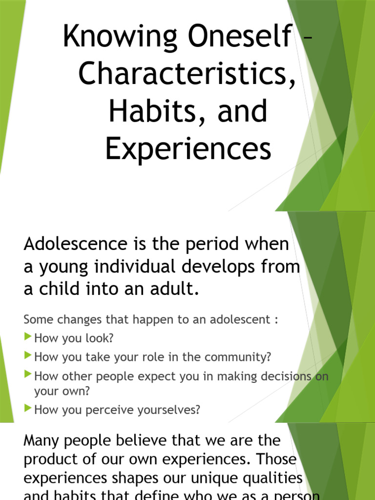 Perdev Quarter 1 Lesson 2 | PDF | Self Esteem | Experience