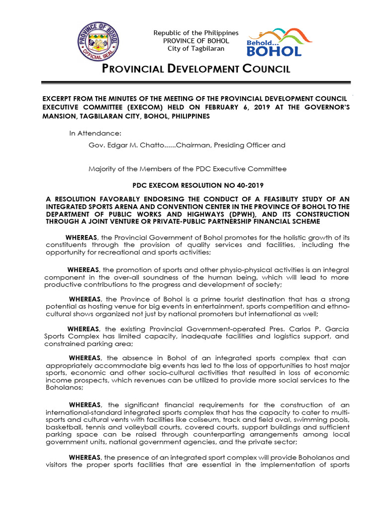 PDC ExeCom 2019 40 Sports&ConventionComplex | PDF | Feasibility Study | Economies