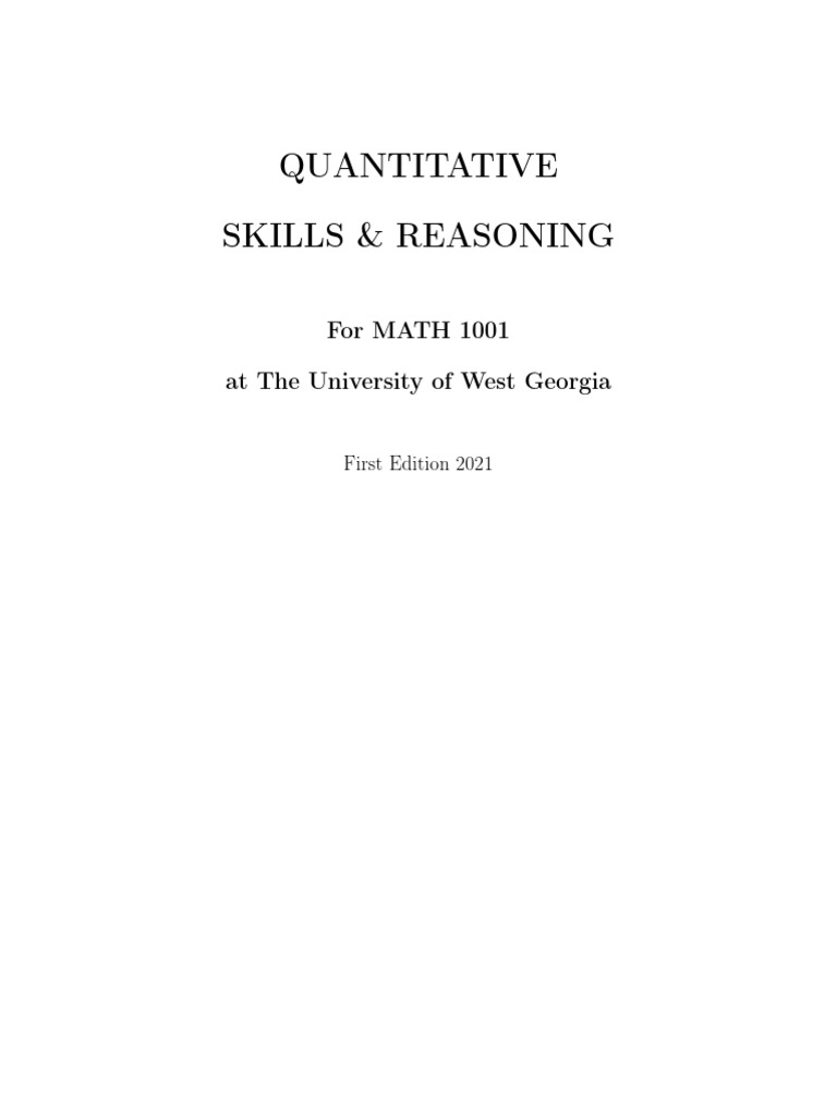 Quantitative Skills for MATH 1001 | PDF | Mathematics | Rounding