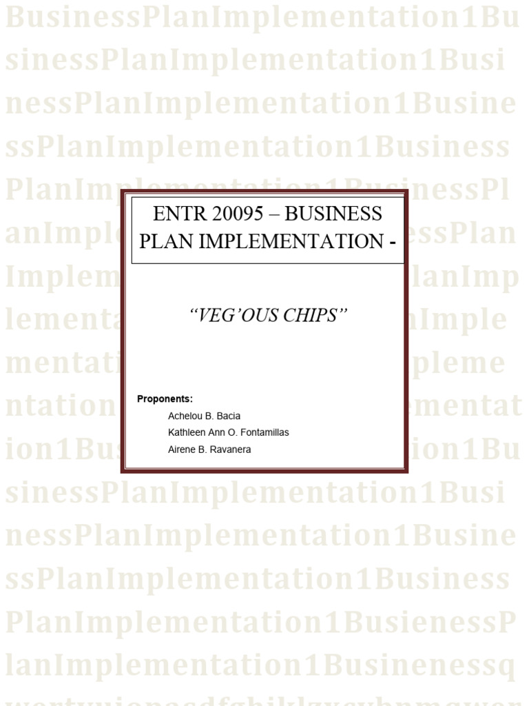 Veg'Ous Chips - Business Plan Implementation 1 | Download Free PDF | Vegetables | Social Media