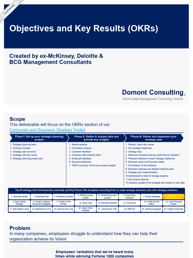 "OKRs: Strategic Goal-Setting Guide" | PDF | Strategic Management | Strategic Planning