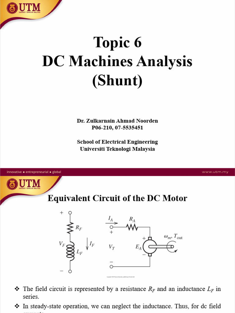 (Week 14-15) DC Machines (Analysis - Shunt) | PDF | Electric Motor ...