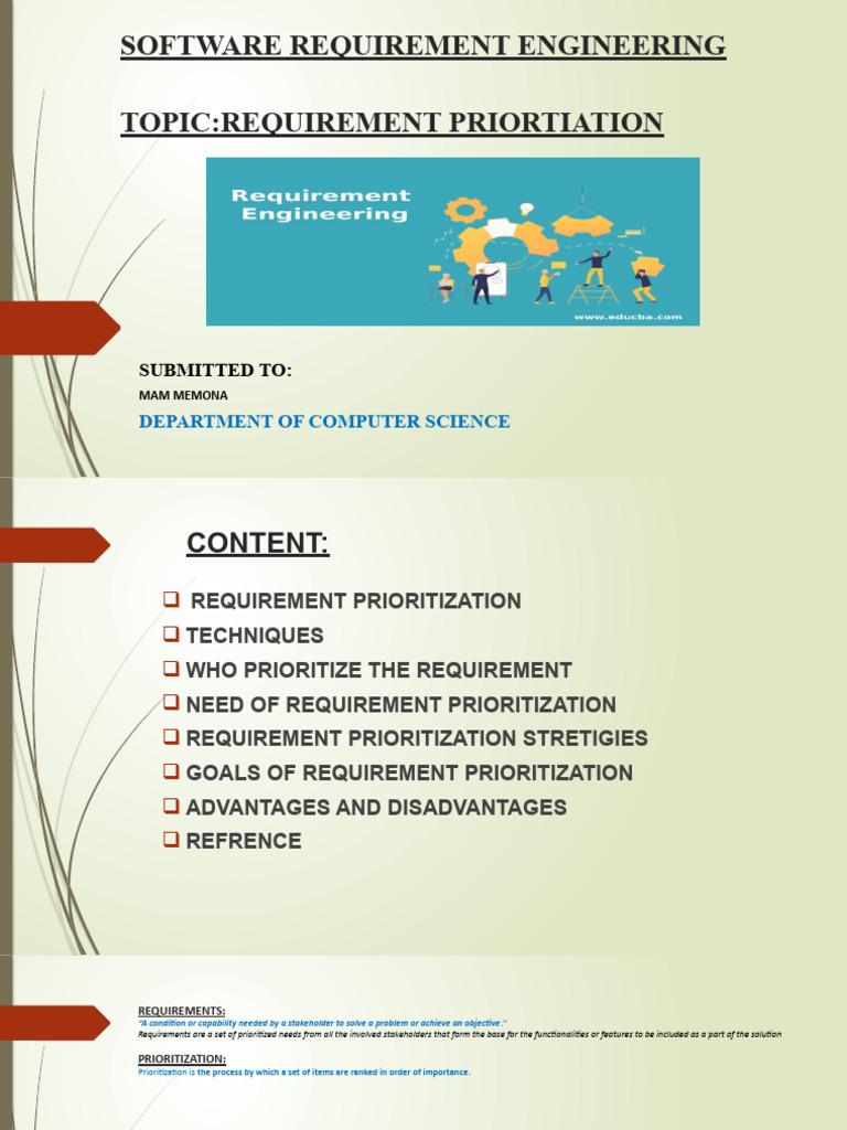 Requirement Prioritization | PDF | Computing | Business