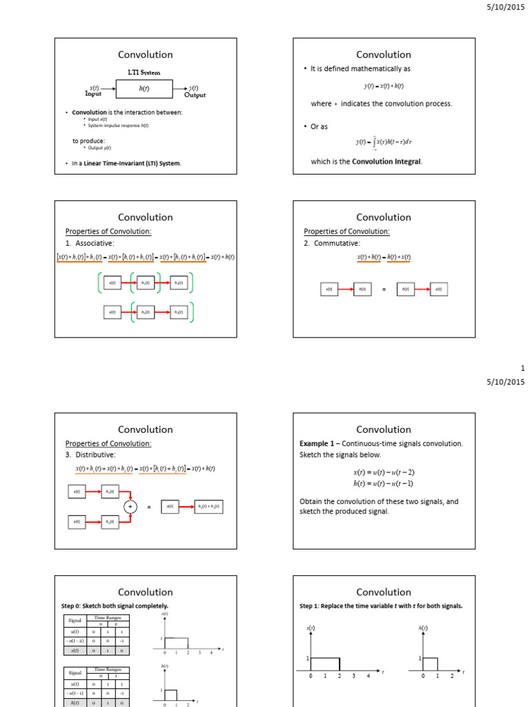 C1Slide03 - Convolution Type of Systems | PDF | Convolution | Signal Processing