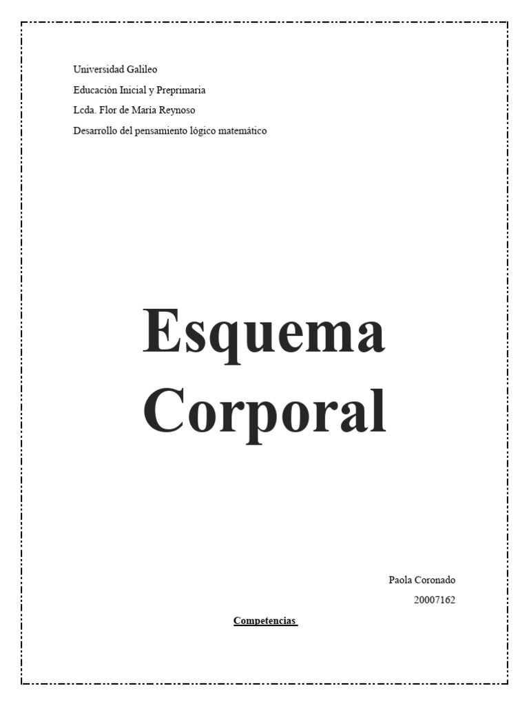 Esquema Corporal | PDF | Cognición