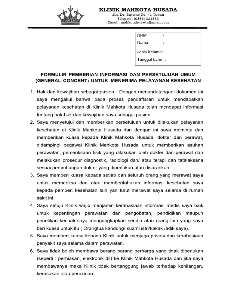 Form General Consent | PDF