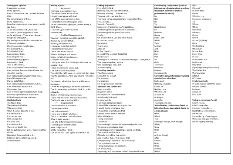 Useful Phrases | PDF | Syntax | Cognitive Science