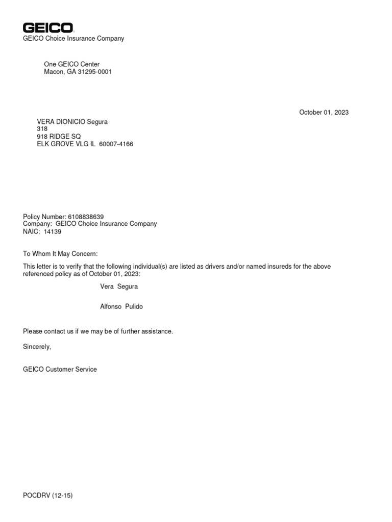Driver Letter | PDF
