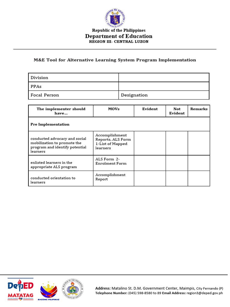 New ALS ME Tool | PDF | Learning | Cognition
