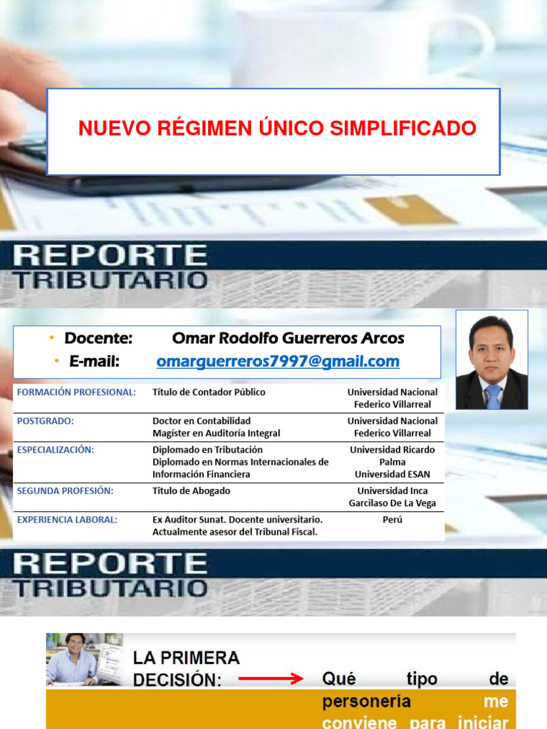 Nuevo Regimen Unico Simplificado | PDF | Contabilidad | Economias