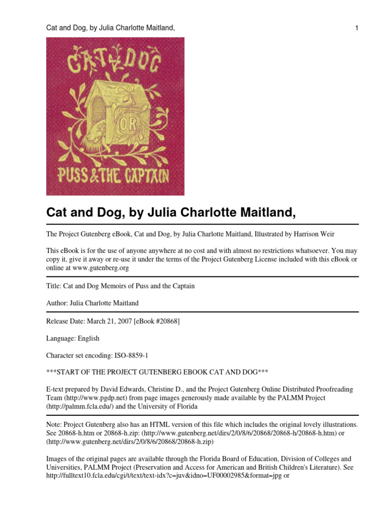 Cat and Dog | PDF | Project Gutenberg