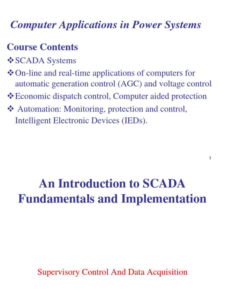 An Introduction To Scada Fundamentals And Implementation Pdf Scada Electronics
