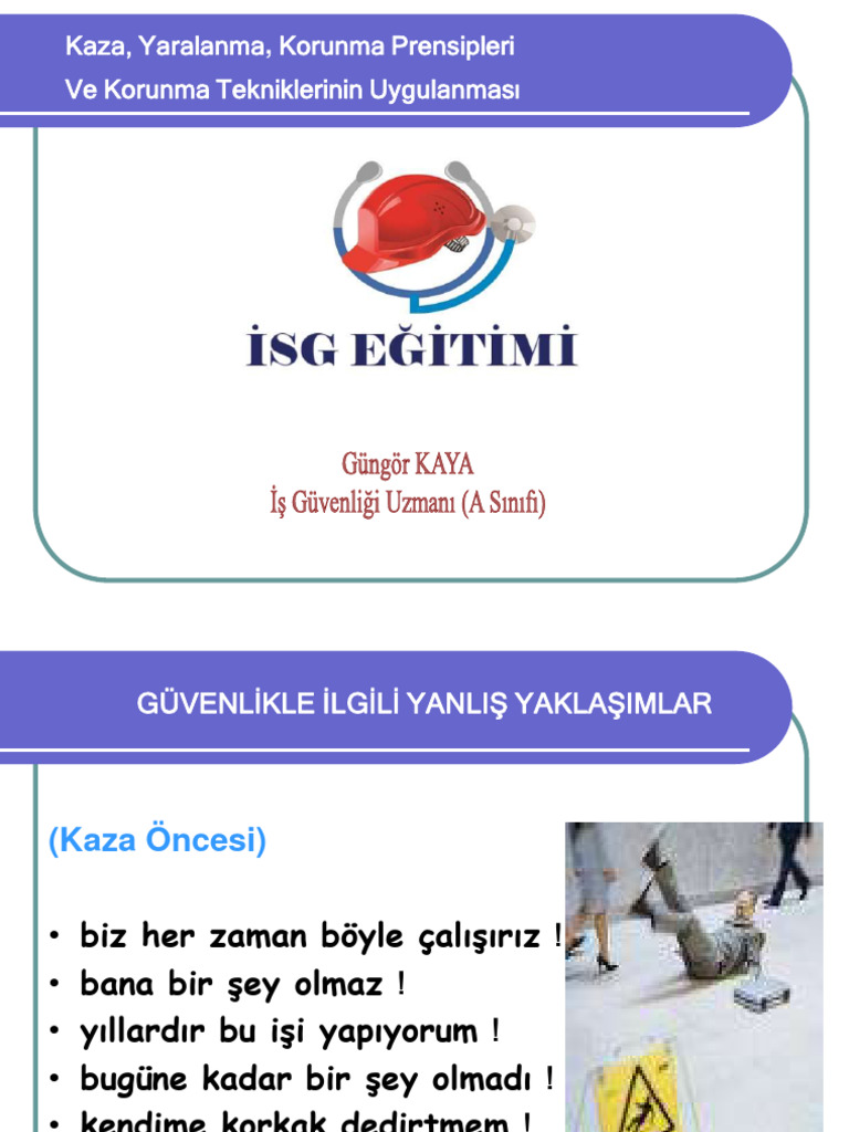 2i̇ş Kazalarının Sebepleri Korunma Prensipleri Ve Tekniklerinin ...