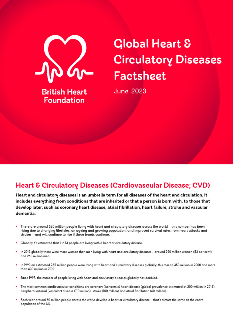 Global Heart Disease Facts 2023 | PDF | Cardiovascular Diseases | Heart