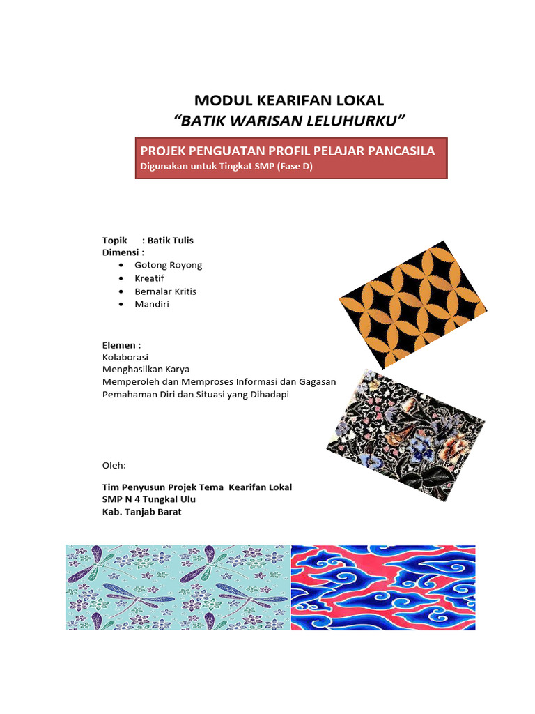 Modul Batik untuk SMP | PDF