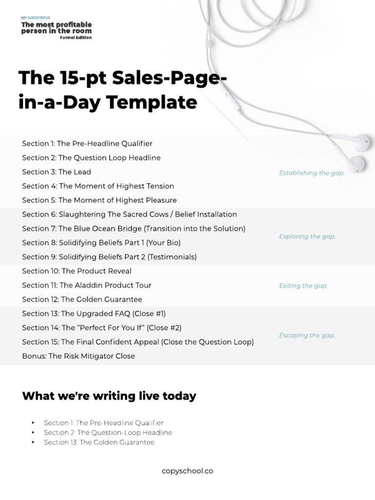The 15 PT Sales Page Template | PDF