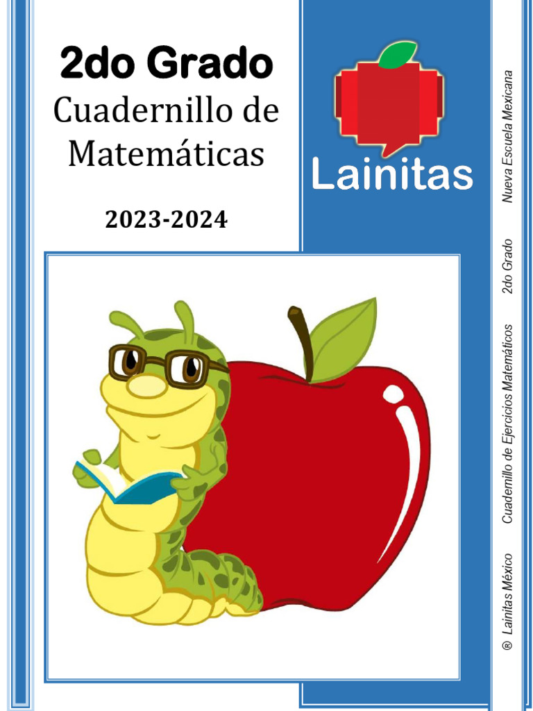 2do Grado - Cuadernillo de Matemáticas (2023-2024) | PDF ...