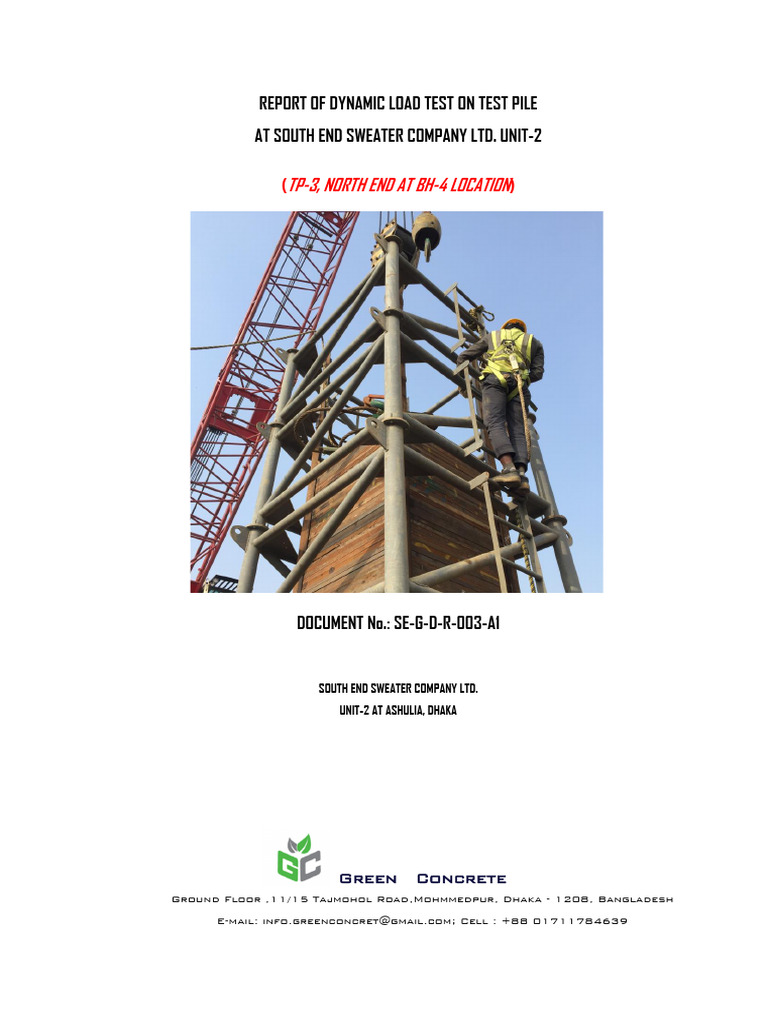 Dynamic Load Test Report: TP-3 Pile | PDF | Deep Foundation | Accelerometer