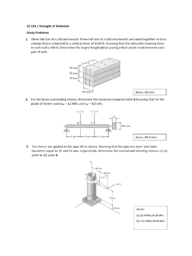 Study Problems - 3 | PDF