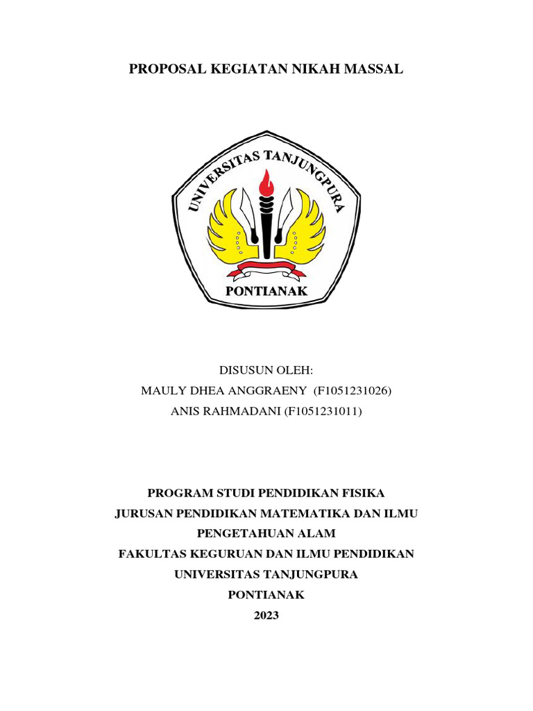 Proposal Kegiatan Nikah Massal 2023 | PDF