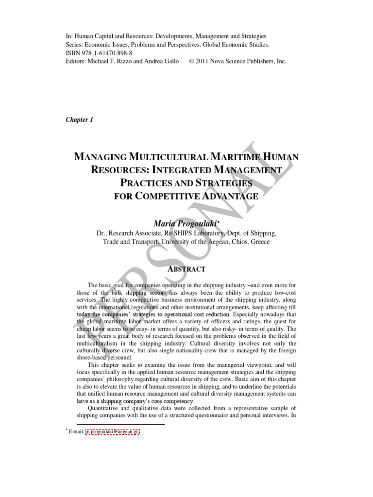 Progoulaki, 2011 Integrated MHRM | PDF | Human Resource Management ...