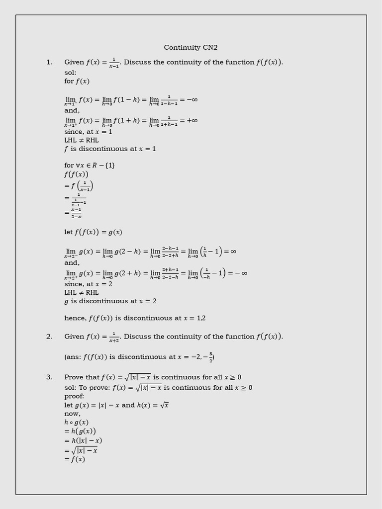 Continuity CN2 | PDF | Mathematics | Mathematical Concepts
