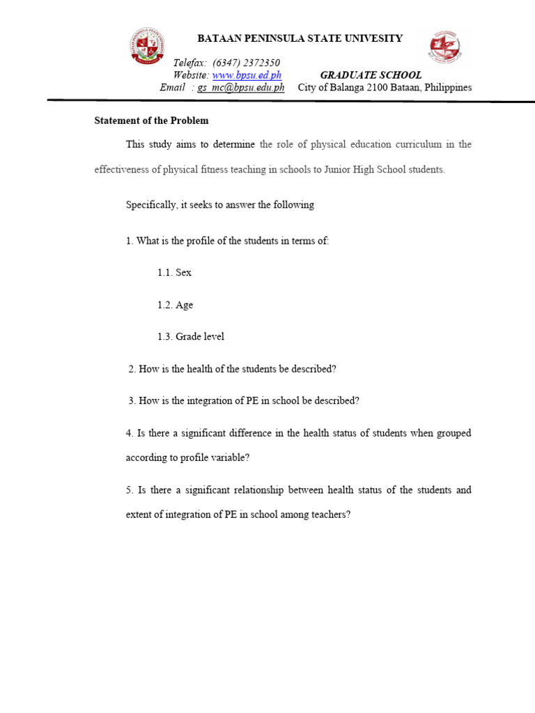 Impact of PE Curriculum on Student Health | PDF